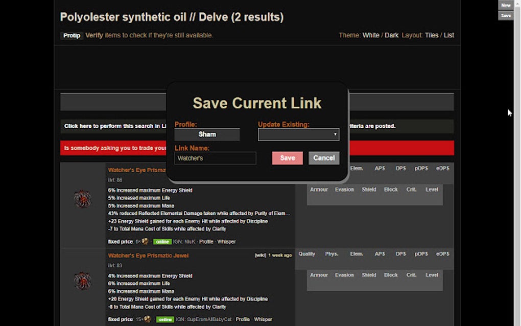 PoE @ Search Manager para Google Chrome - Extensión Descargar
