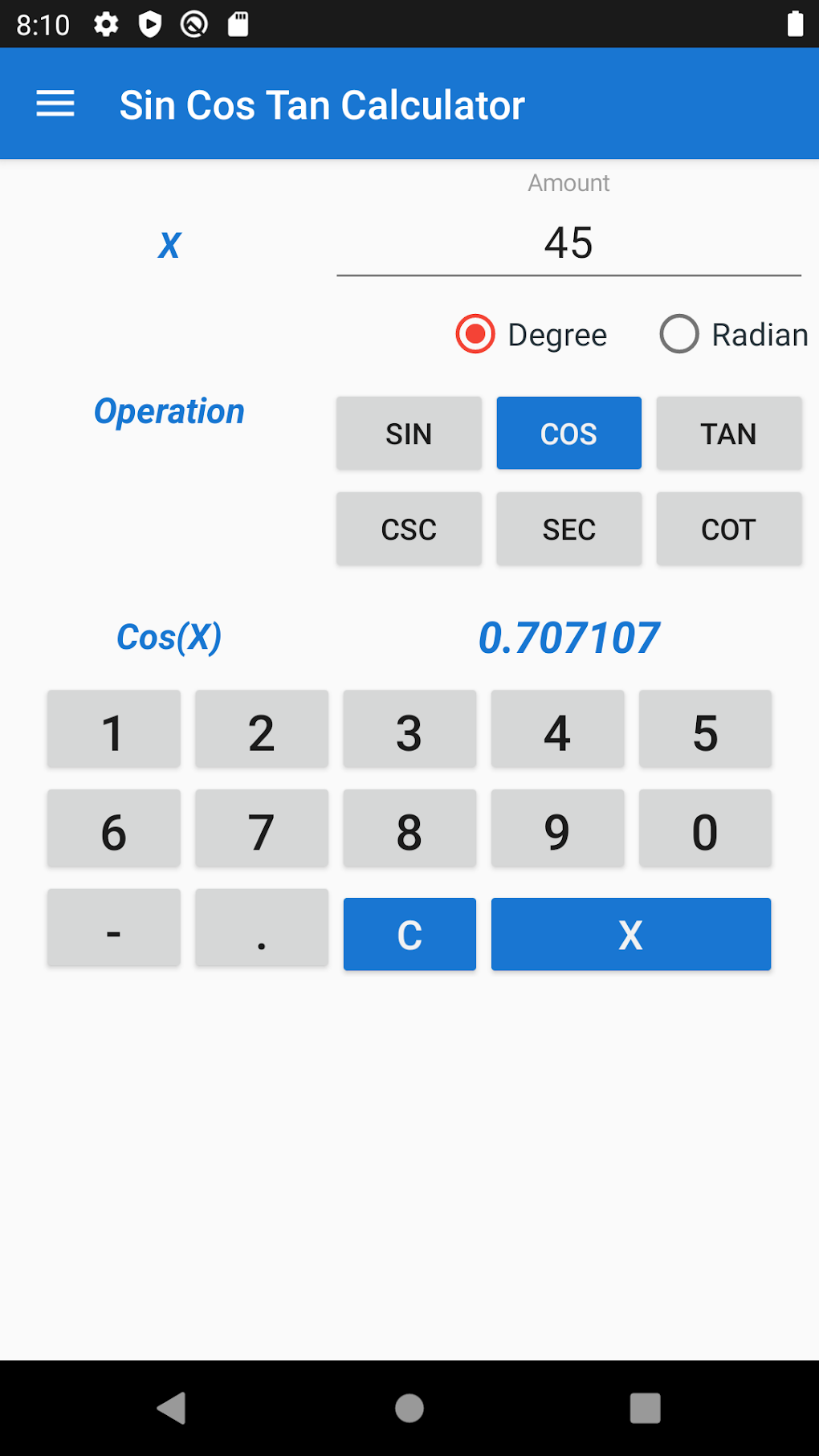 Sin Cos Tan Calculator Per Android Download
