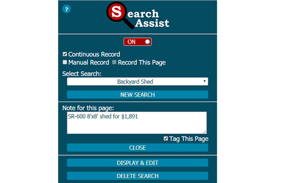 Search Assist Google Chrome 용 - 확장 프로그램 다운로드