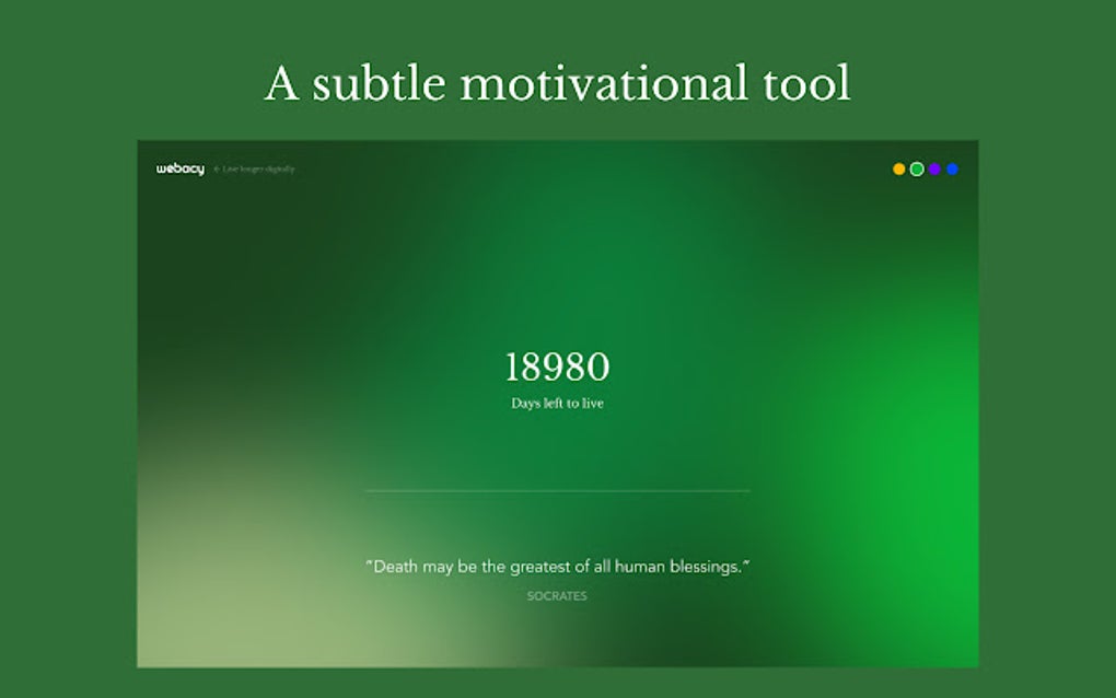 Webacy Counter and Motivational Plugin for Google Chrome - Extension Download