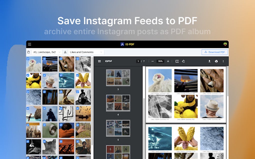 IGPDF - Convert IG photos into PDF for Google Chrome - Extension Download IGPDF - Convert IG photos into PDF for Google Chrome - Extension Download