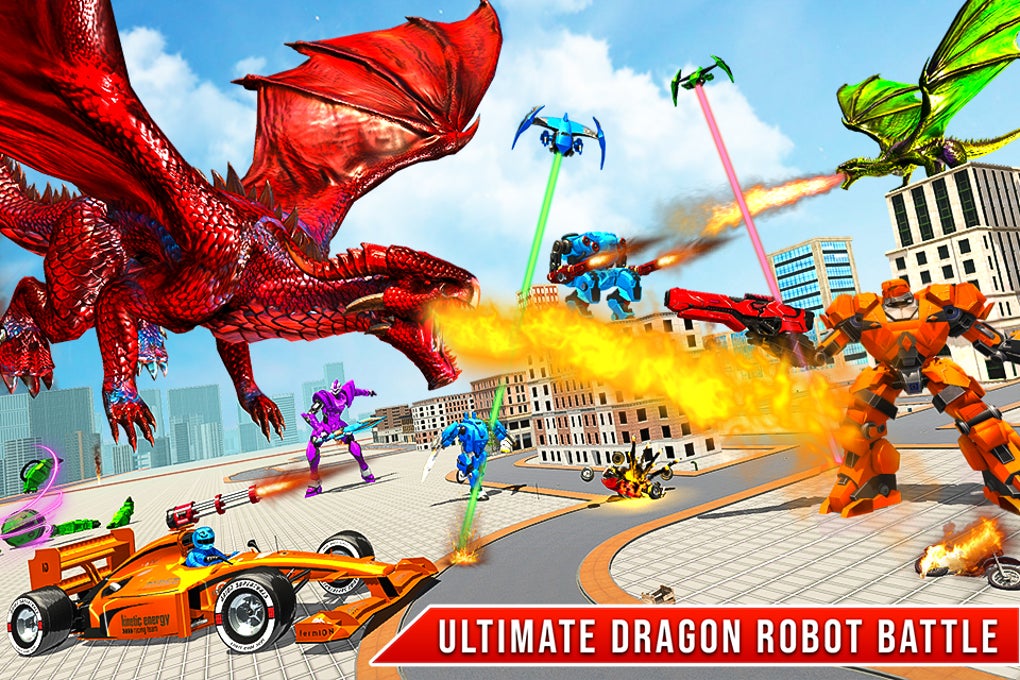 Formula Car Robot Transform - Flying Dragon Robot for Android - Download