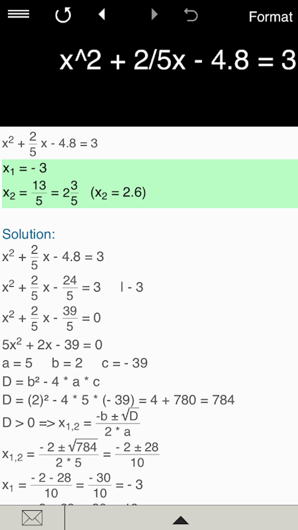 Equation Solver APK pour Android - Télécharger