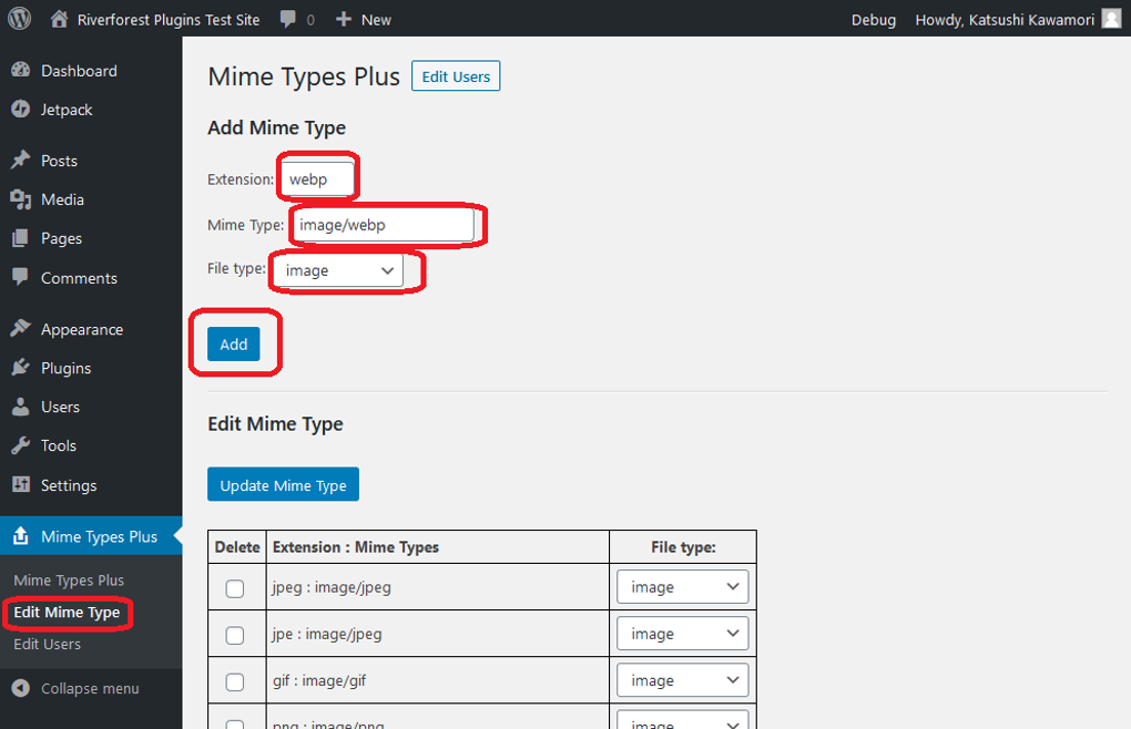 Mime Types Plus for WordPress - Download
