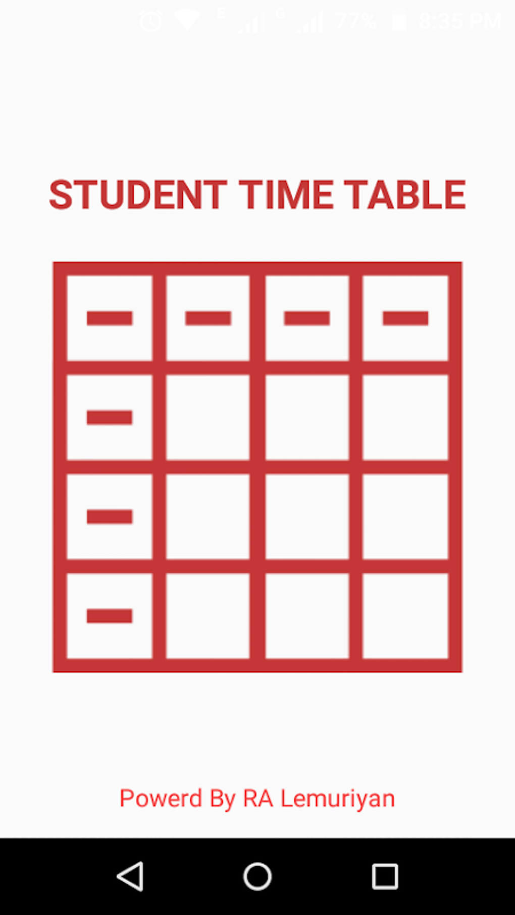 Class Time Table APK Android 