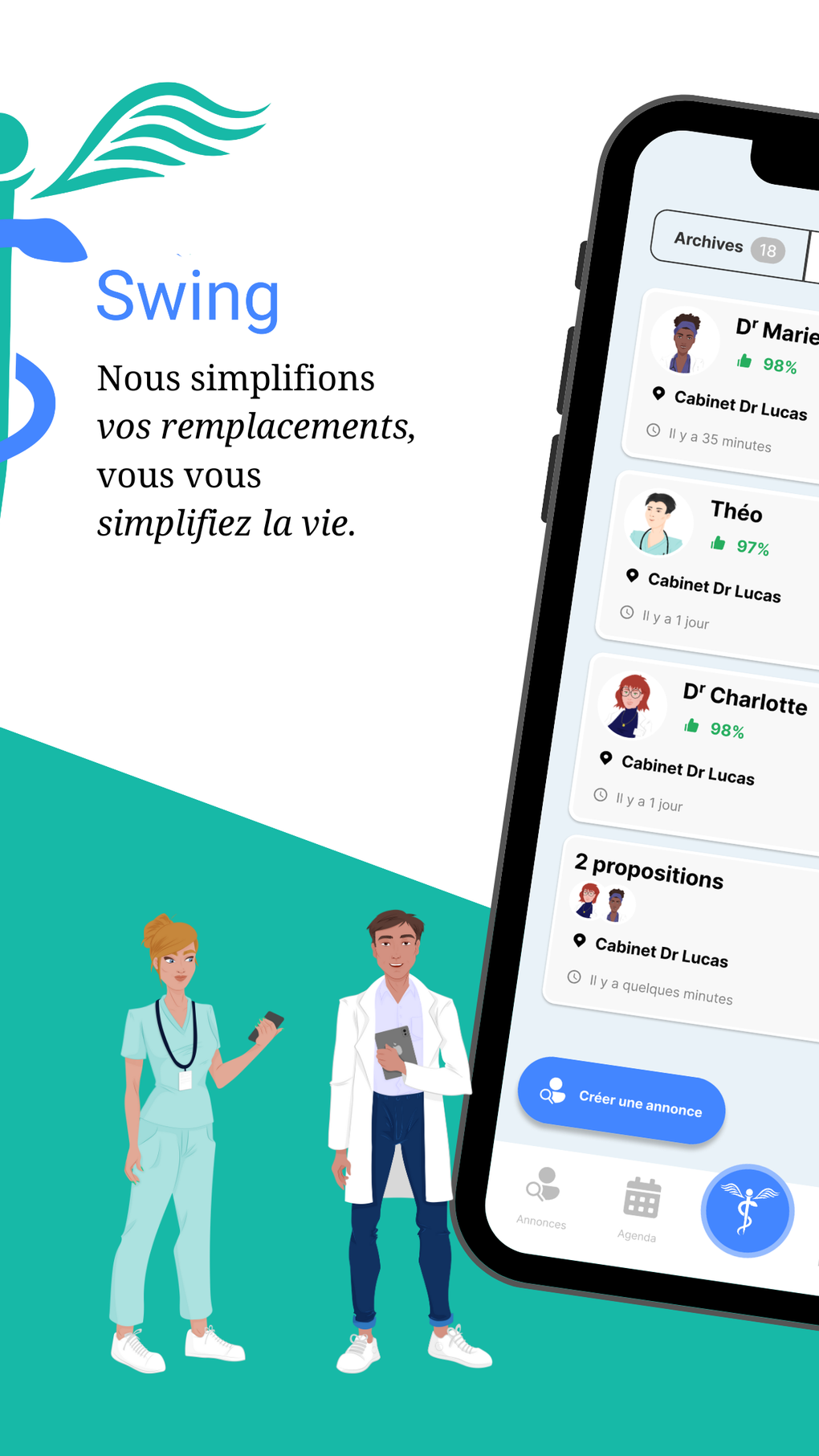 Swing : remplacements médicaux for iPhone - Download