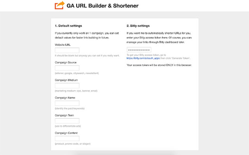 GA URL Builder & Shortener pour Google Chrome - Extension Télécharger
