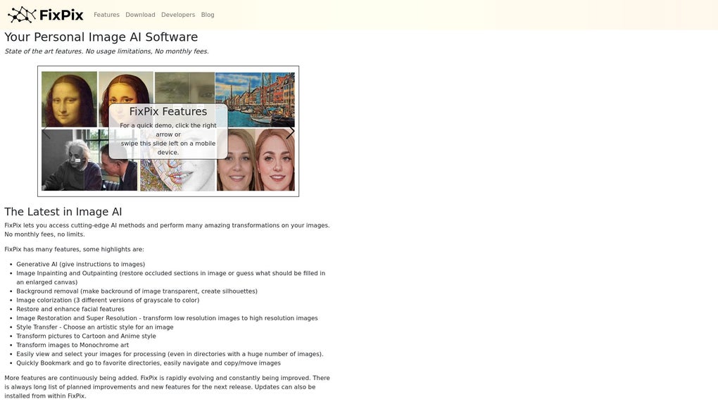 Fixpix for AI Image generator & editor: review, features & use cases