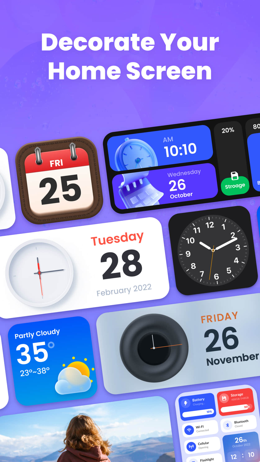 Color Widgets Kit - iWidgets for iPhone - Download