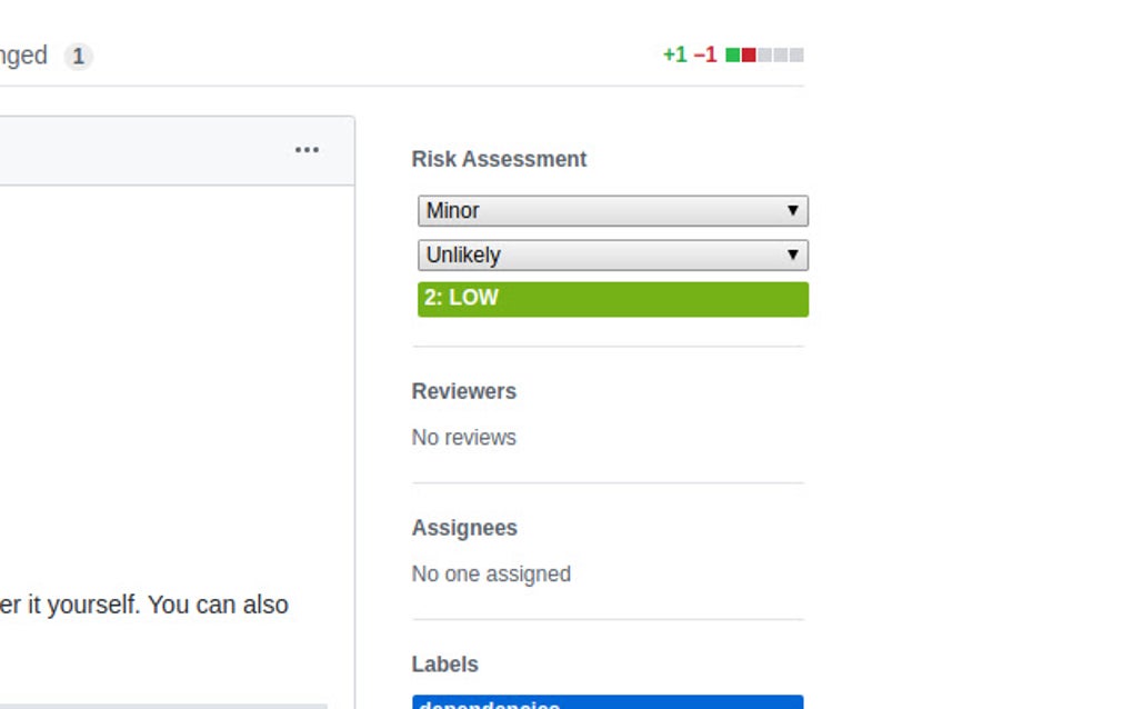 PR Risk Assessment Helper para Google Chrome - Extensión Descargar