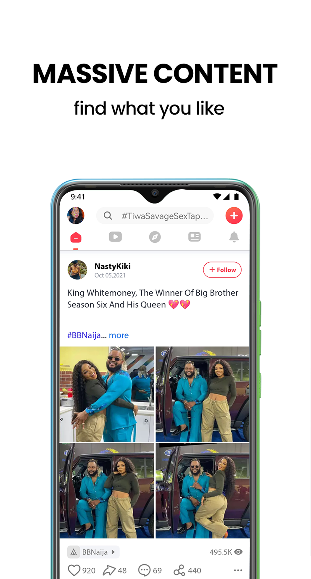MORE: Discover share happen para Android - Descargar
