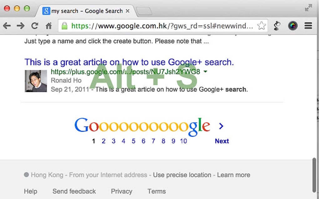 Quick Focus Search Boxes for Google Chrome - Extension Download