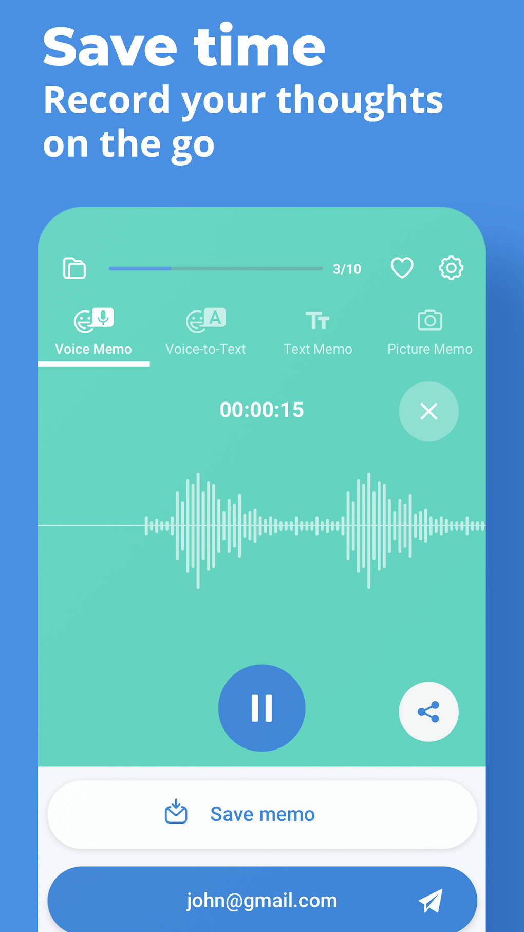 Voice Memos SpeechNotes VoNo for Android - 無料・ダウンロード