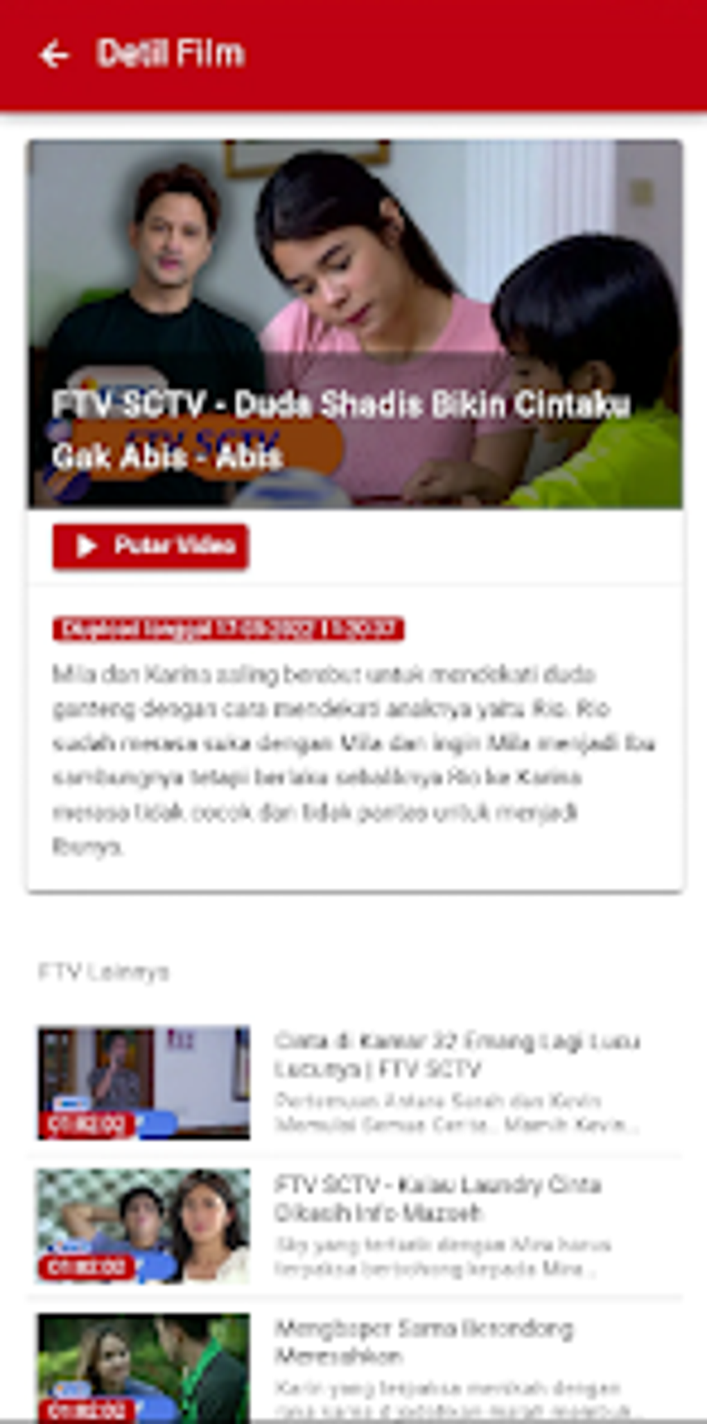 Nonton FTV SCTV Lengkap 2022 for Android - Download