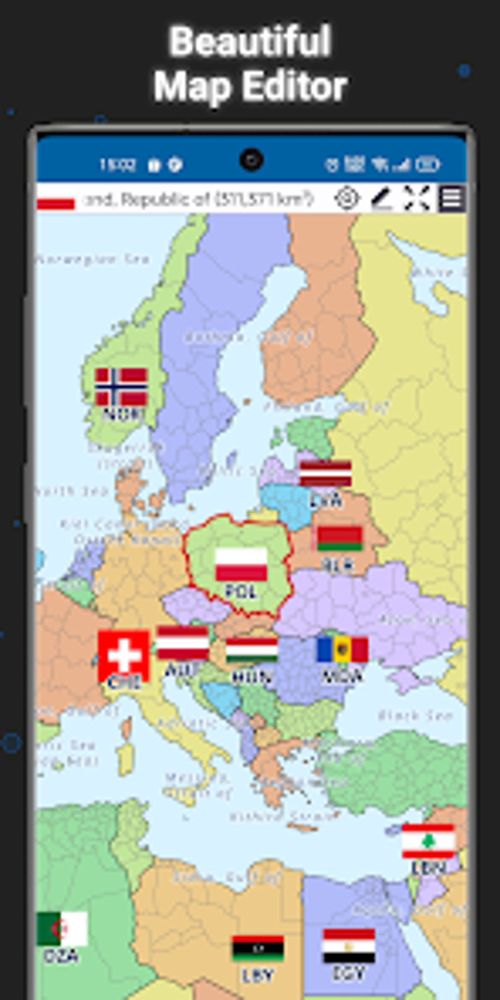 A World Map Editor สำหรับ Android - ดาวน์โหลด A World Map Editor สำหรับ Android - ดาวน์โหลด