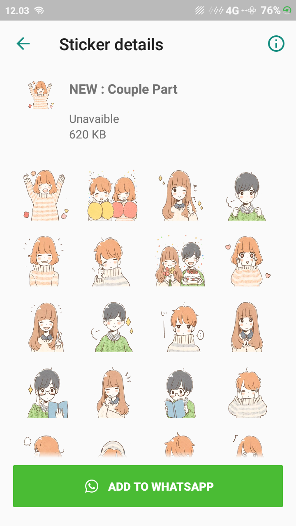 Couple Romantic Stickers For WhatsApp para Android - Descargar