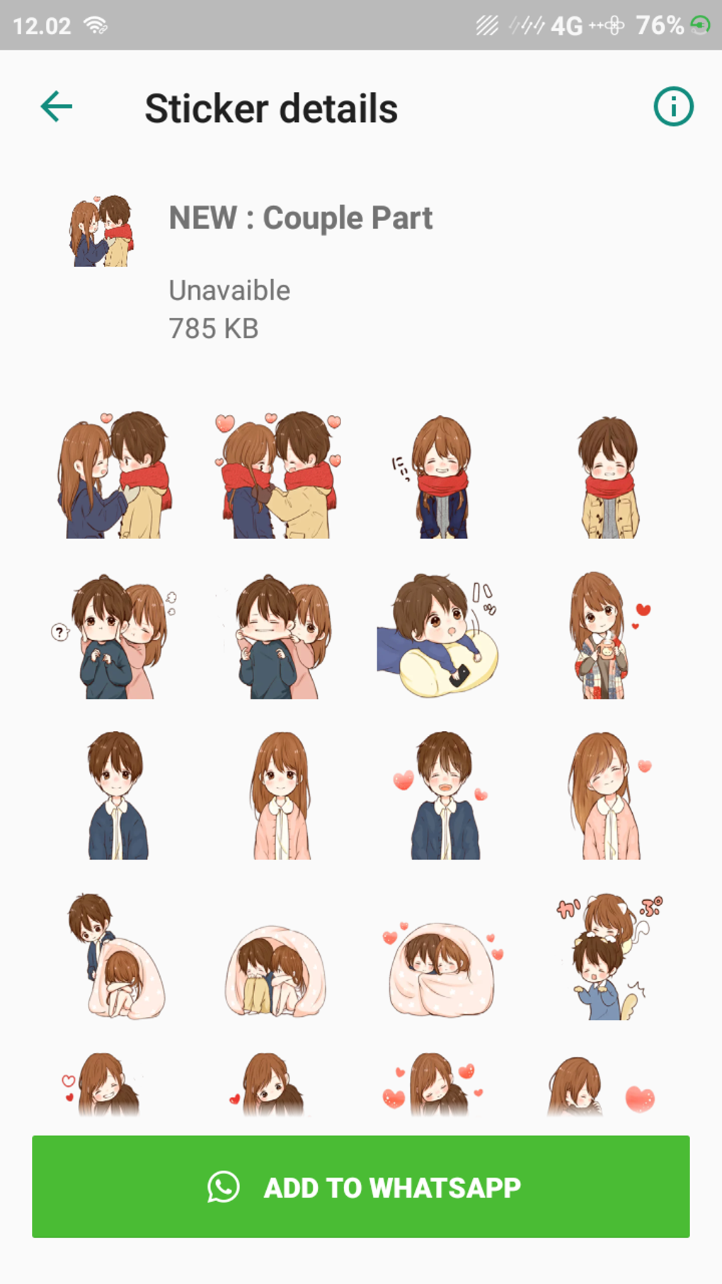 Couple Romantic Stickers For WhatsApp para Android - Descargar