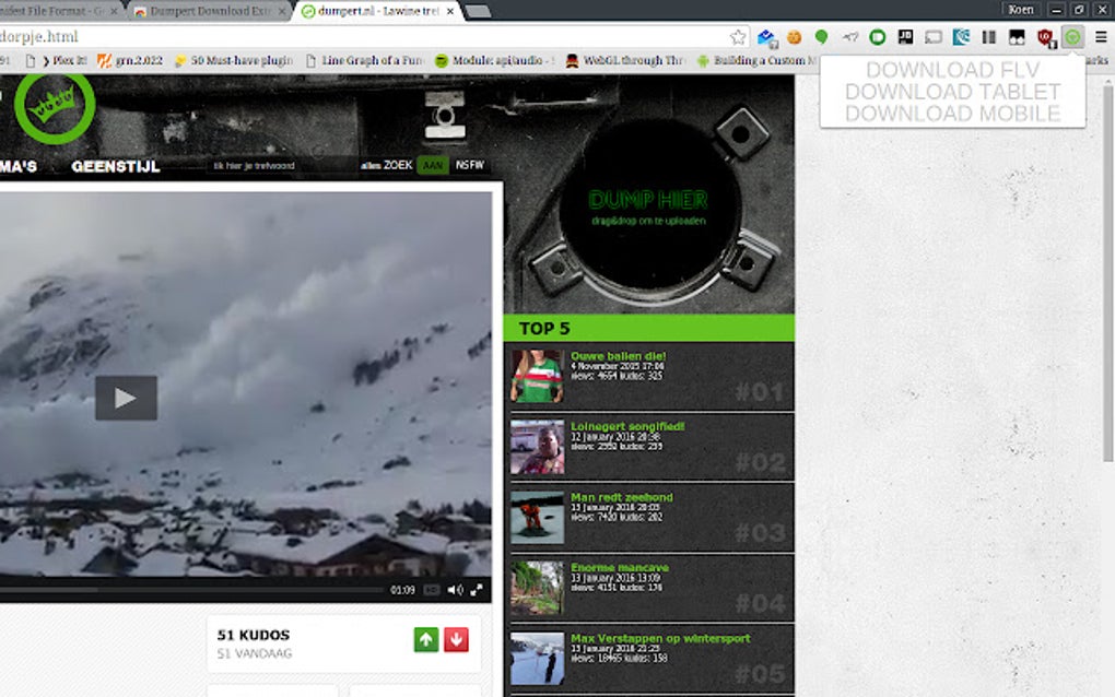 Dumpert Download Extensie for Google Chrome - Extension Download