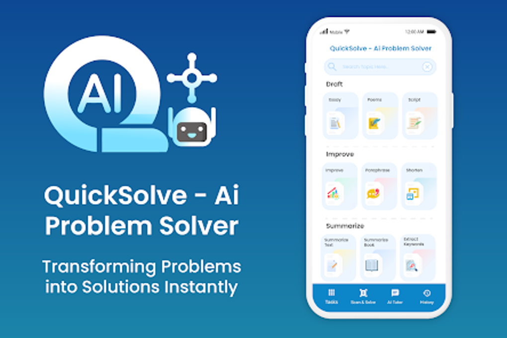 QuickSolve - AI Problem Solver para Android - Descargar