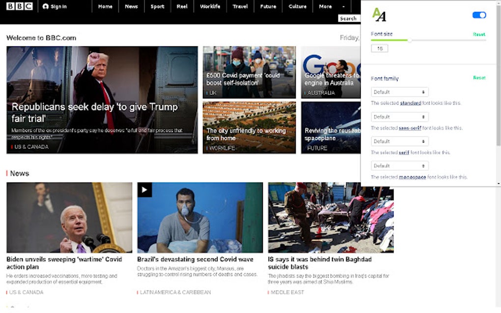 Font Changer for Google Chrome - Extension Download