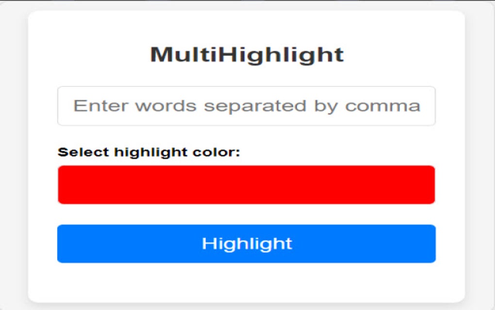 MultiHighlight for Google Chrome - Extension Download