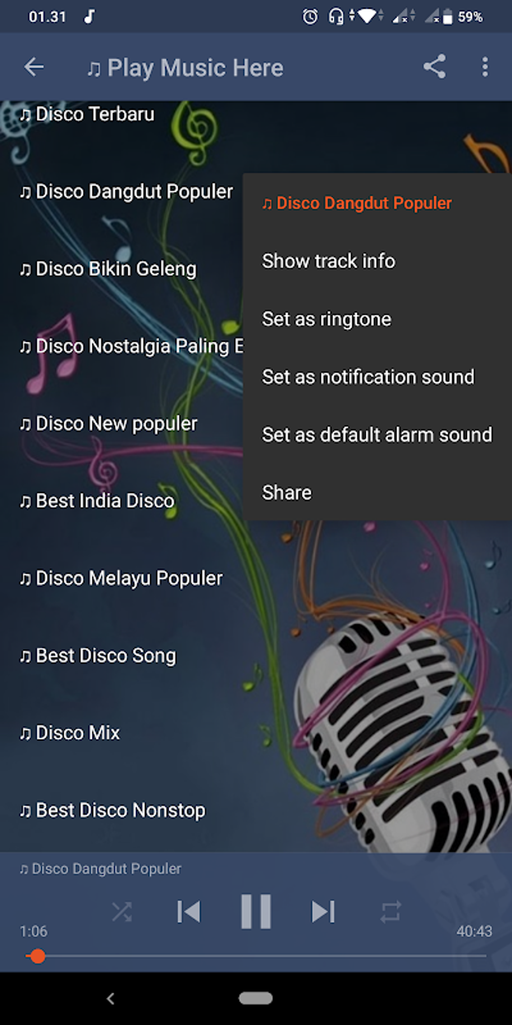 DIsco Dangdut OFFLINE Nonstop Full Bass APK for Android - Download
