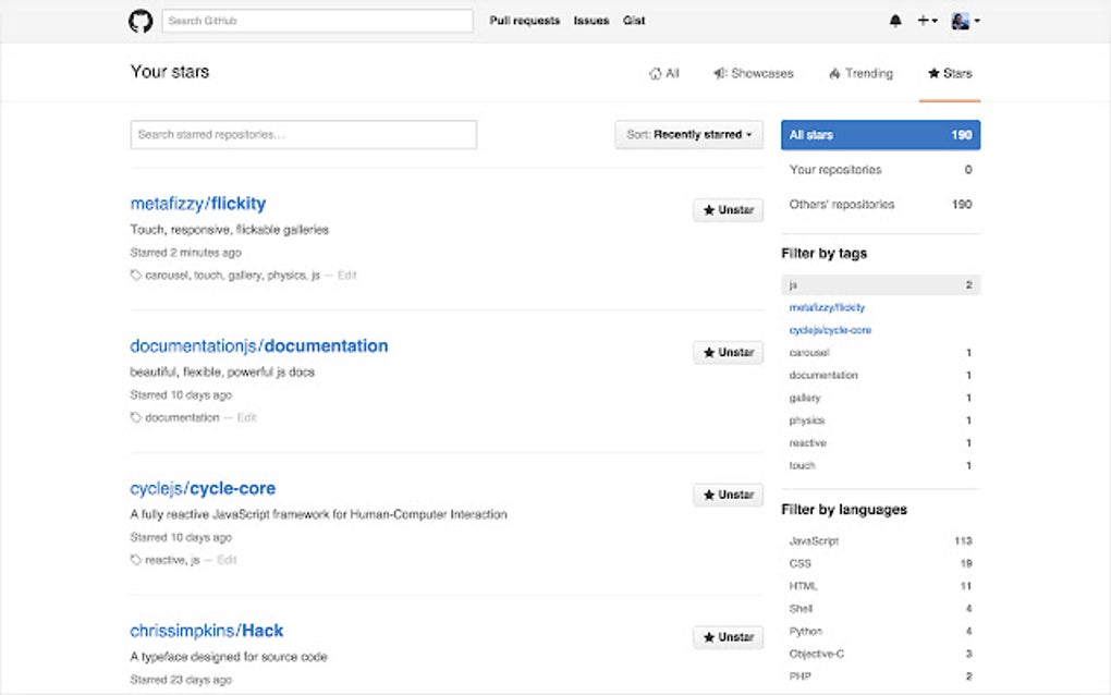 GitHub Stars Tagger para Google Chrome - Extensión Descargar