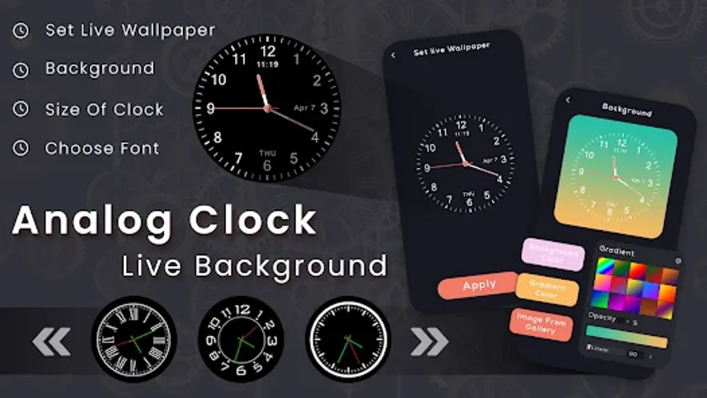 Analog Clock Live Wallpaper pour Android - Télécharger