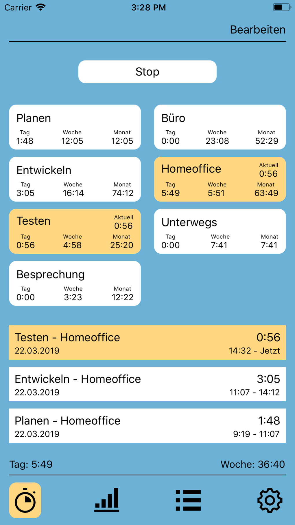 Zeiterfassung KeeSim for iPhone - Download