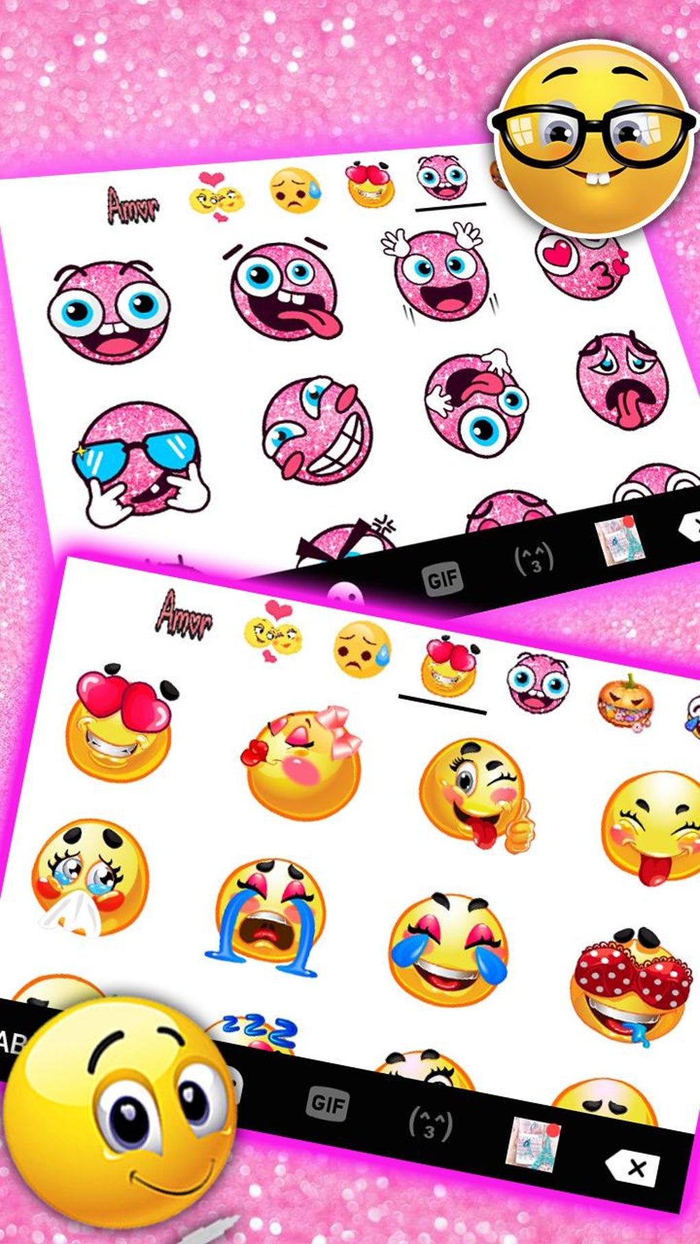 Pink Glitter Butterfly Keyboard Theme APK for Android - Download