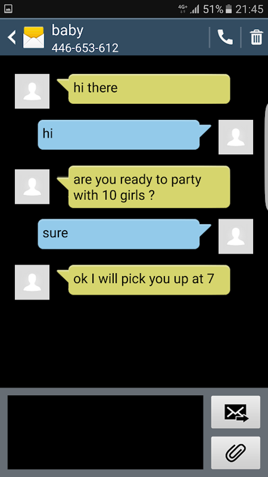 Android için Fake Text Message APK - İndir