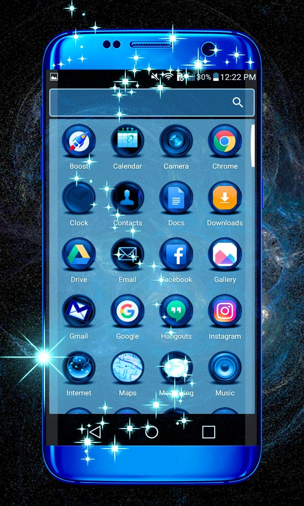 Android için Blue Flame Theme APK - İndir