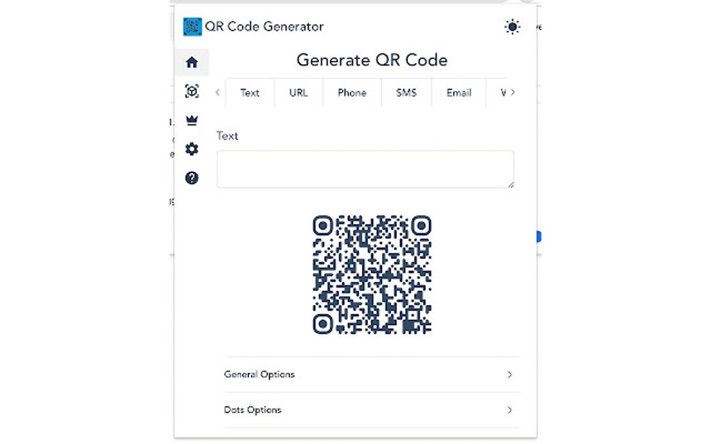 QR Code Generator Google Chrome 용 - 확장 프로그램 다운로드