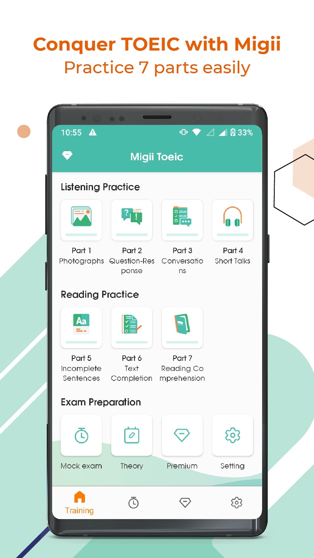 TOEIC test with roadmap: Migii for Android - Download