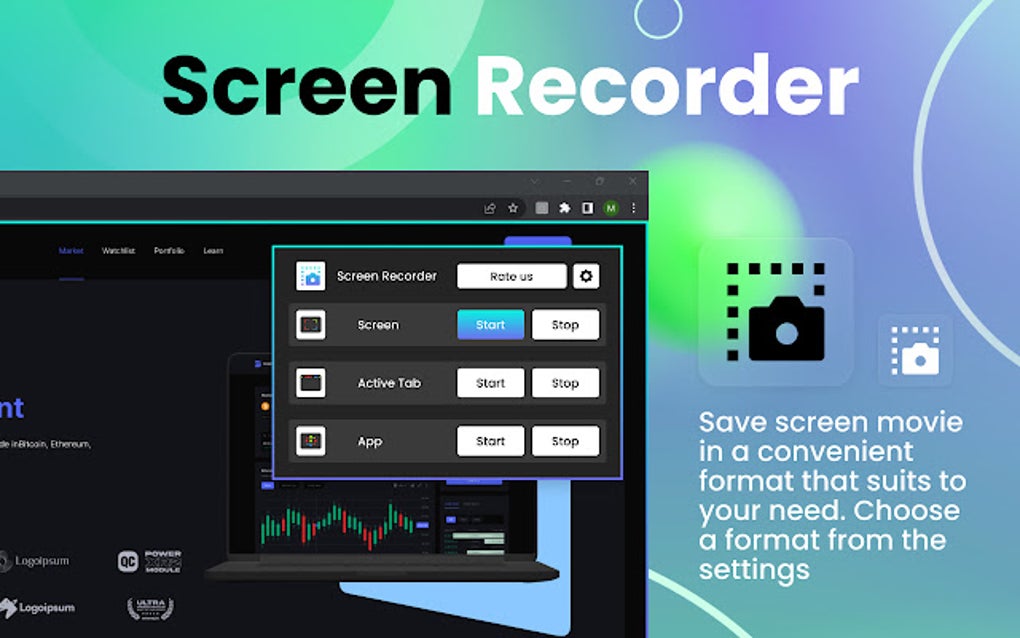 Screen Recording para Google Chrome - Extensión Descargar