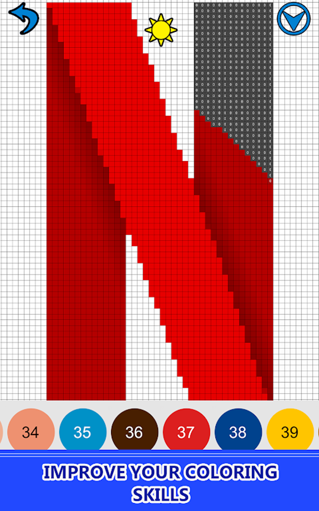 American Logo Color By Number Pixel Art Coloring Android 