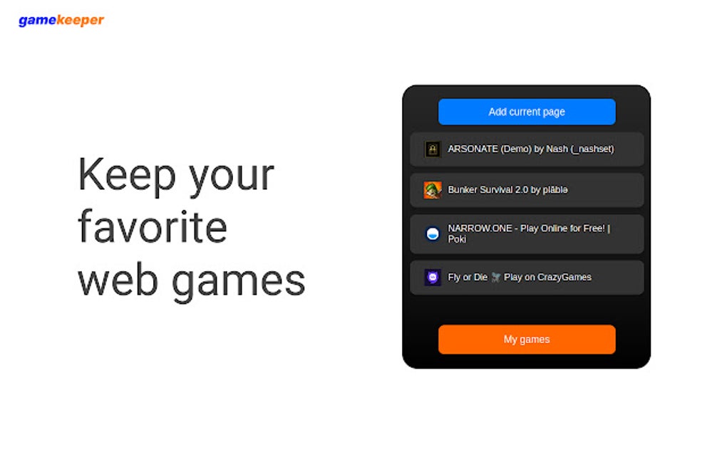 Game Keeper for Google Chrome - Extension Download
