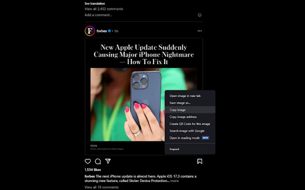 Copy Instagram Images para Google Chrome - Extensión Descargar