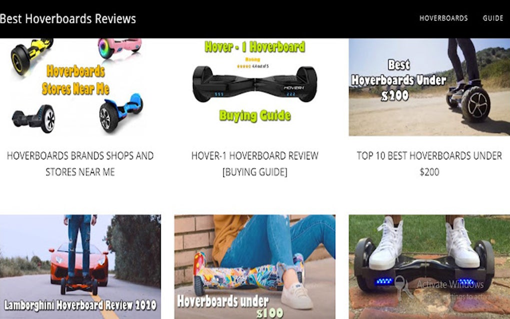 Best Hoverboard Review สำหรับ Google Chrome - ส่วนขยาย ดาวน์โหลด
