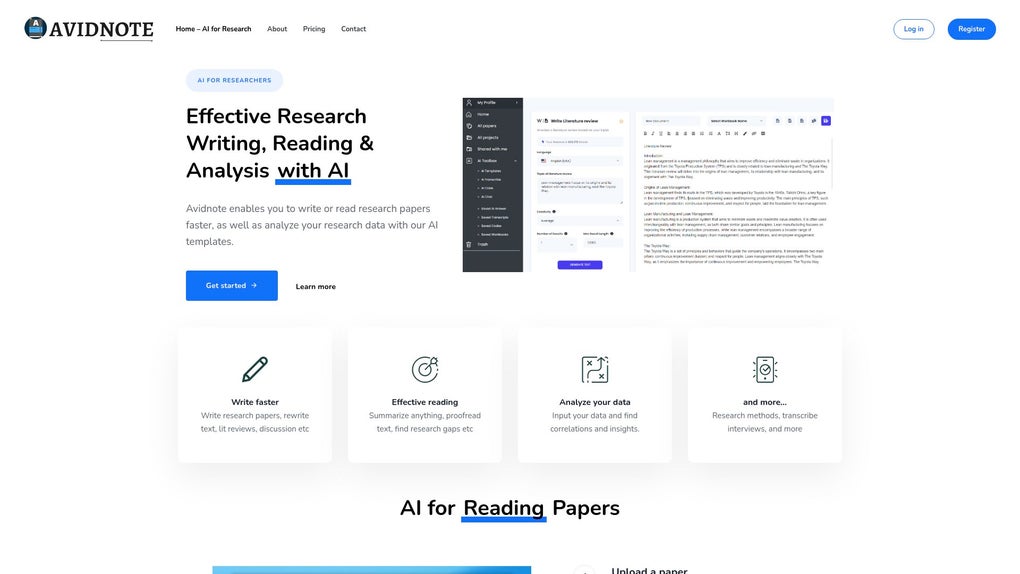 Avidnote for AI education: review, features & use cases