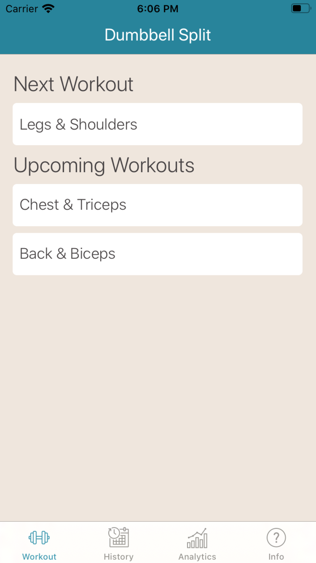 Dumbbell Split Workout for iPhone - Download