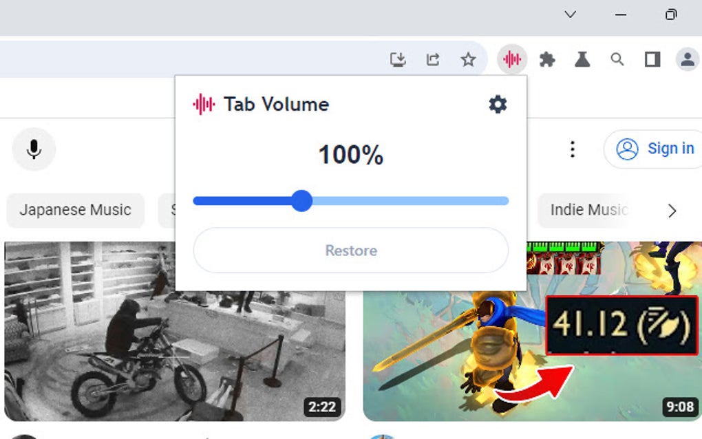 Tab Volume para Google Chrome - Extensión Descargar