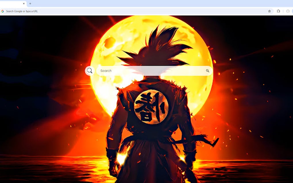 Ocean Glow with Goku Live Wallpaper for Google Chrome - Extension Download