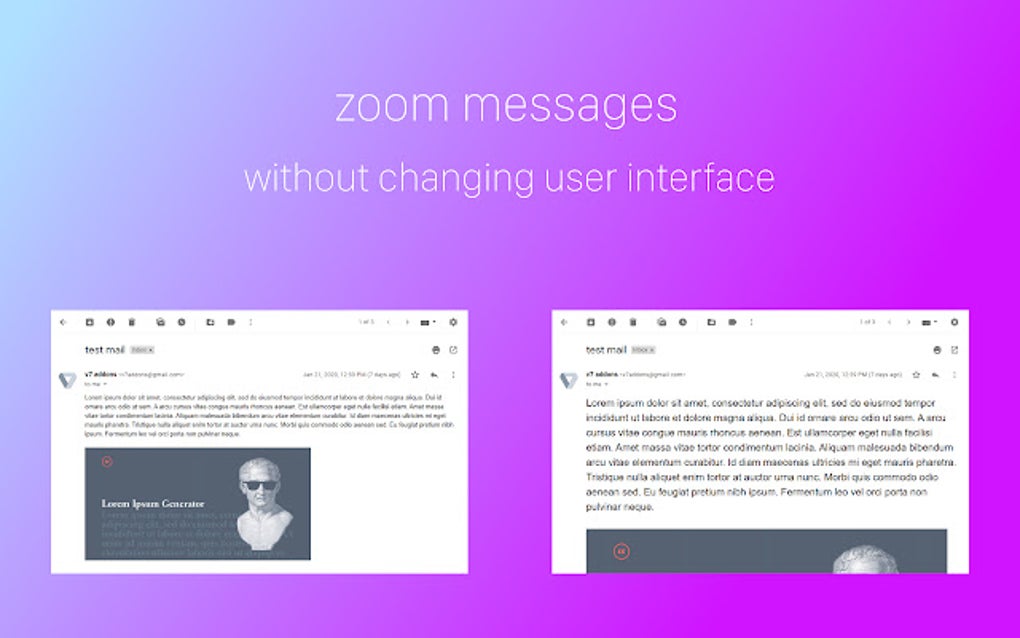 V7 Gmail Zoom for Google Chrome - Extension Download