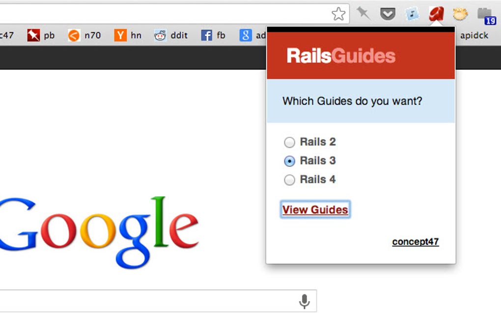 Rails 2/3 Guides redirect Google Chrome için - Eklenti İndir