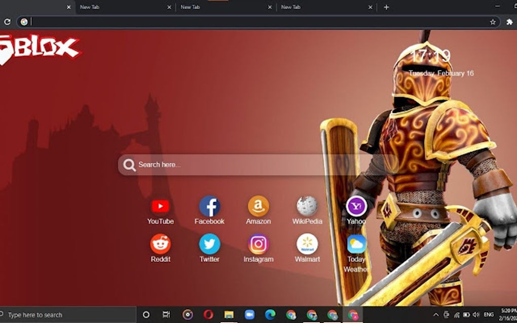 Roblox Wallpaper HD [New Tab Theme] pour Google Chrome - Extension ...