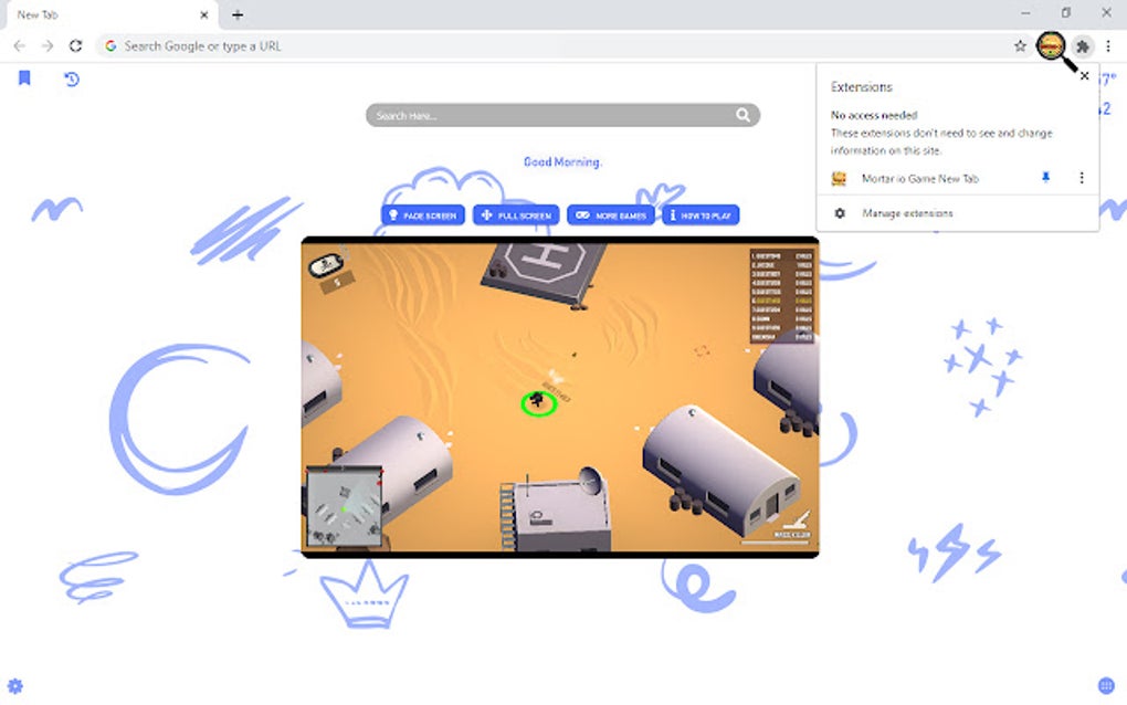 Mortar io Game New Tab for Google Chrome - Extension Download