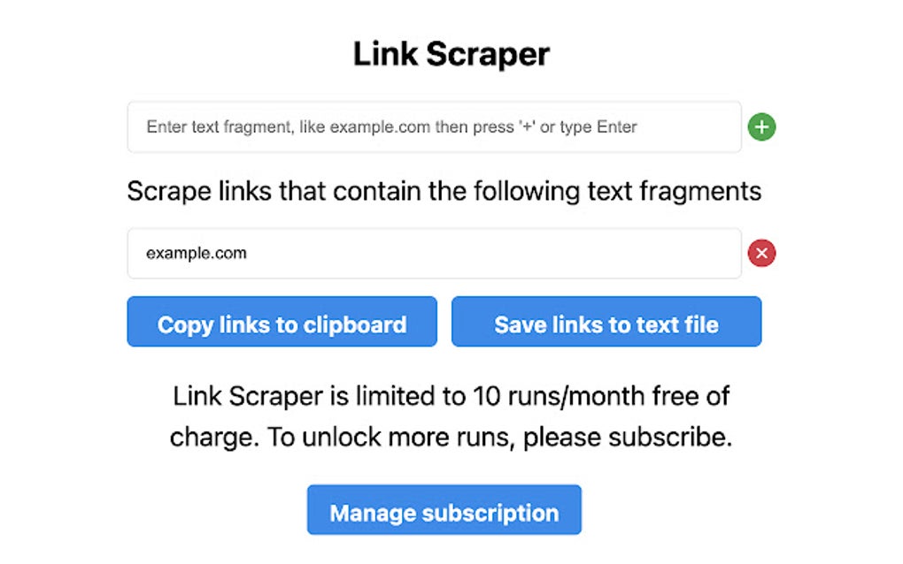 Link Scraper para Google Chrome - Extensión Descargar