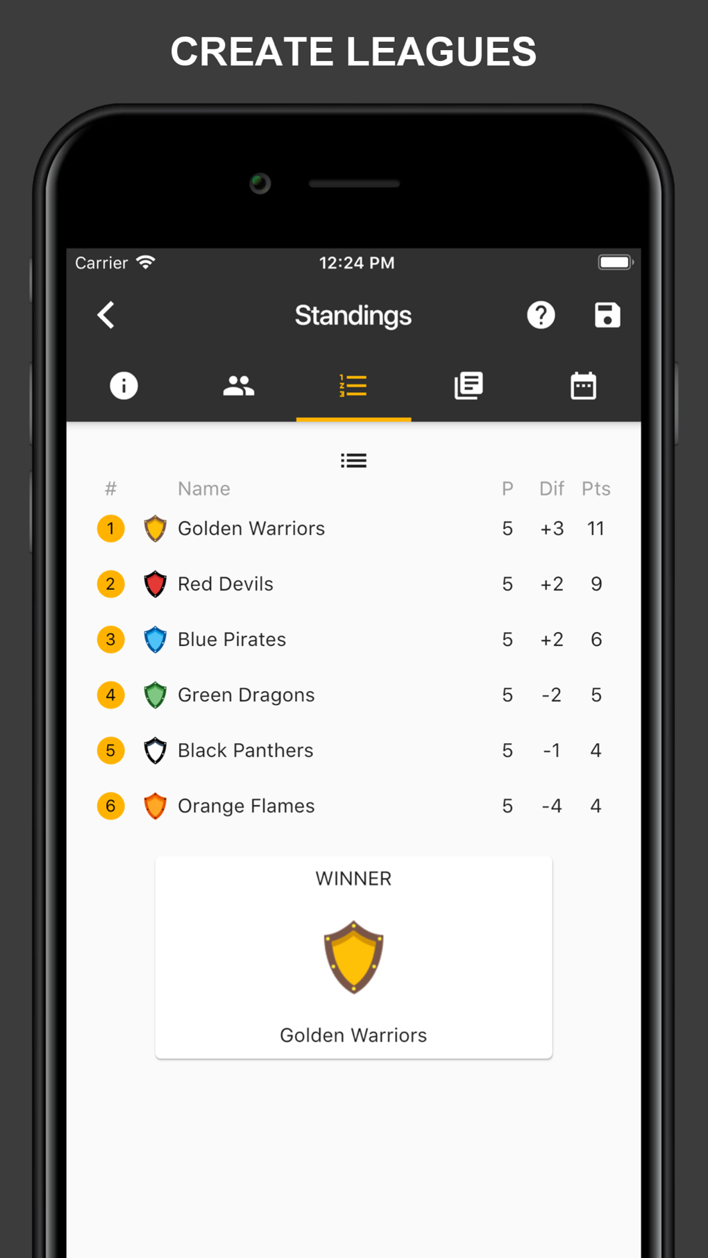 Winner - Tournament Maker App for iPhone - Download