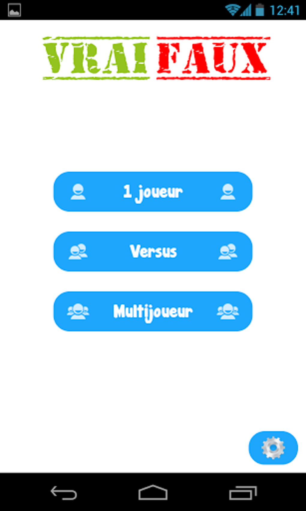 Vrai ou Faux ? Le grand Quiz pour Android - Télécharger